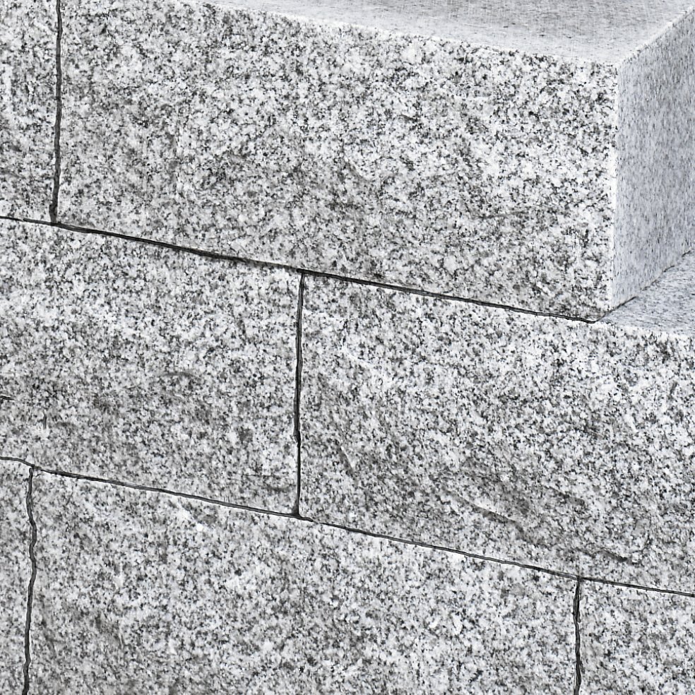 Mauersteine Castle Rock - Granit Hellgrau Rockface - REDSUN